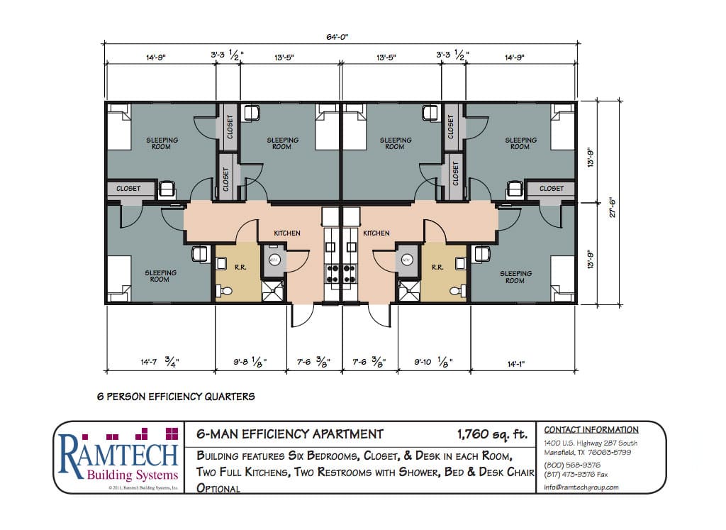 Ramtech relocatable and permanent modular building floor plans