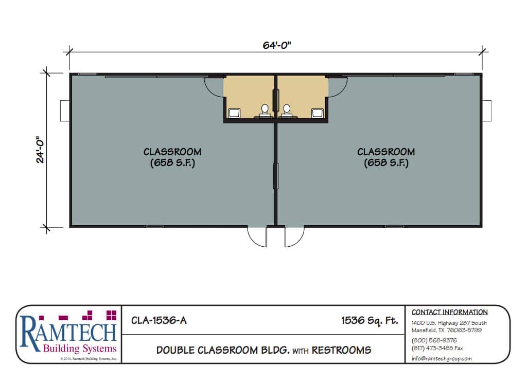 Ramtech relocatable and permanent modular building floor plans