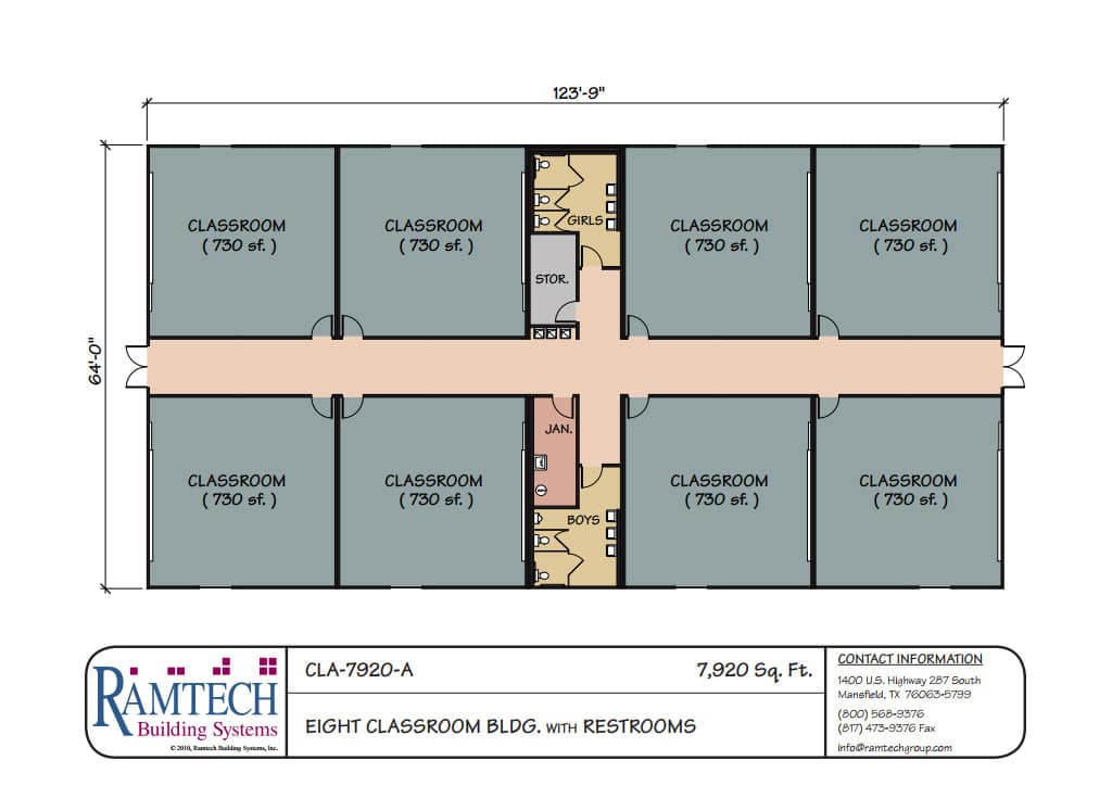 Ramtech relocatable and permanent modular building floor plans