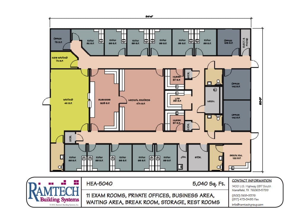 Ramtech relocatable and permanent modular building floor plans